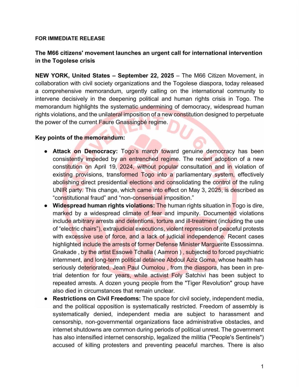 Nos Manifestations & Actions – Mouvement du 6 Juin – M66